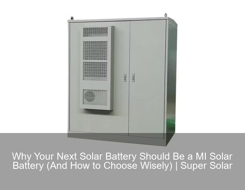 Why Your Next Solar Battery Should Be a MI Solar Battery (And How to ...