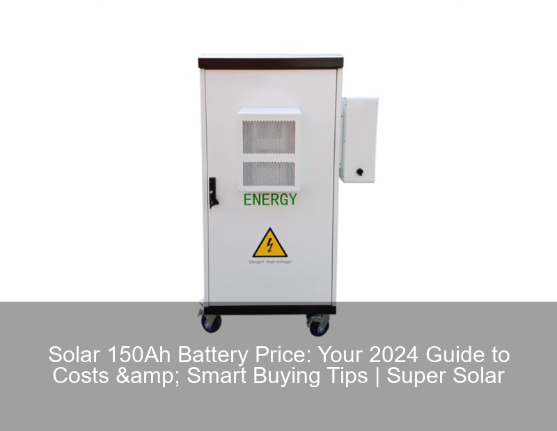 Solar 150Ah Battery Price: Your 2024 Guide to Costs & Smart Buying Tips ...