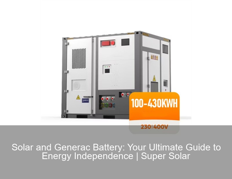 Solar and Generac Battery: Your Ultimate Guide to Energy Independence ...