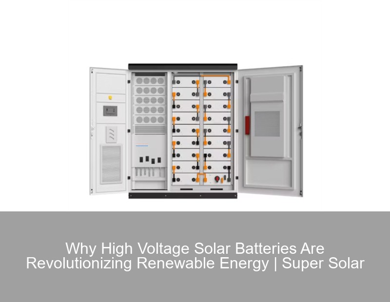 Why High Voltage Solar Batteries Are Revolutionizing Renewable Energy ...