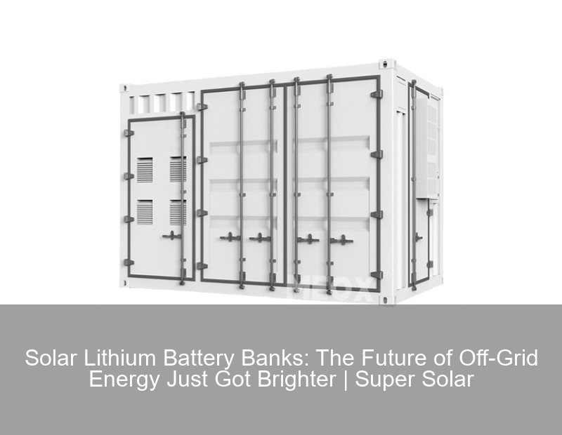 Solar Lithium Battery Banks: The Future of Off-Grid Energy Just Got ...
